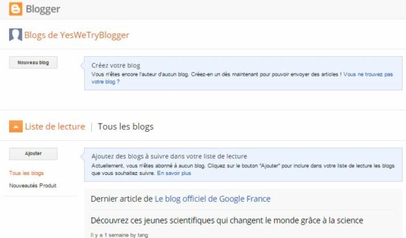 Comment Créer un Blog sur Blogger - Yes We Blog